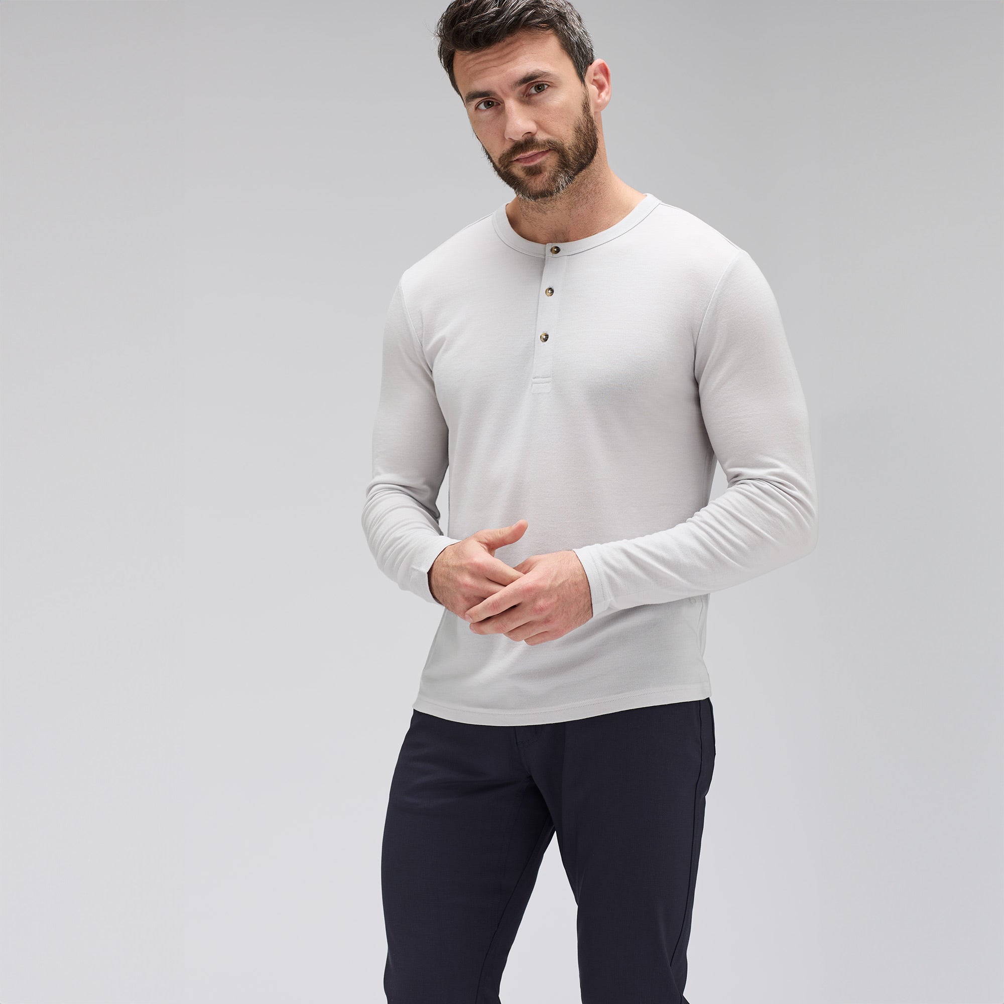 Men's Long Sleeve Merino Henley | Unbound Merino